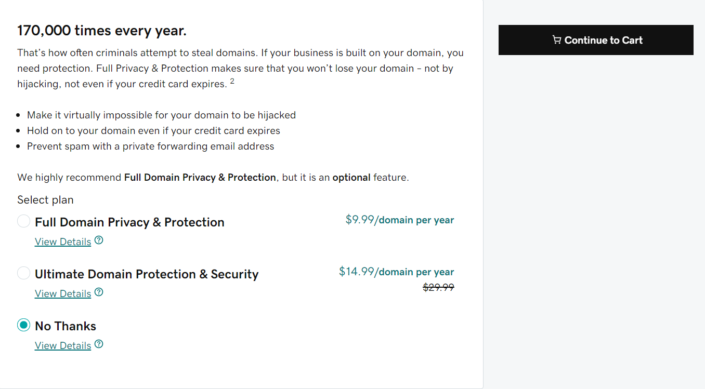 GoDaddy Domain Purchase - Web Design Billings MT SkyPoint Studios